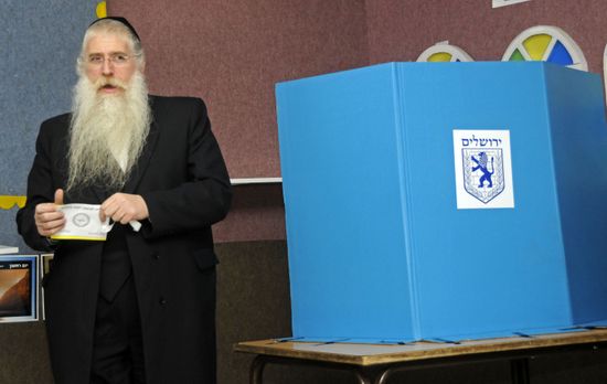 Ultraorthodox Mayoral Candidate Rabbi Meir Porush Editorial Stock Photo ...