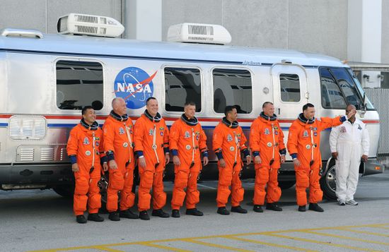 Right Left Nasa Astronauts Lee Archambault Editorial Stock Photo ...