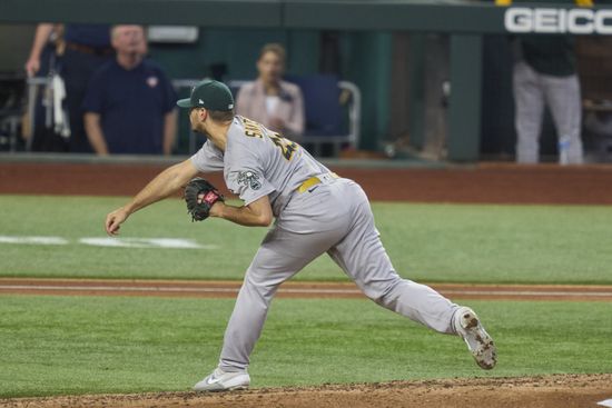 Oakland Pitcher Burch Smith 46 Throws Editorial Stock Photo - Stock ...