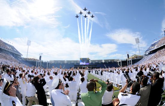 Navy Blue Angels Fly Over Start Editorial Stock Photo - Stock Image ...