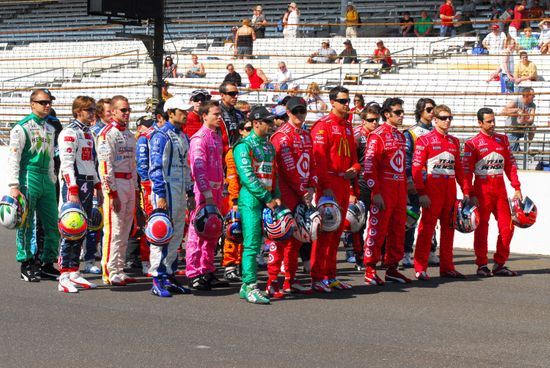 Entire Field Indy 500 Drivers Pose Editorial Stock Photo - Stock Image ...
