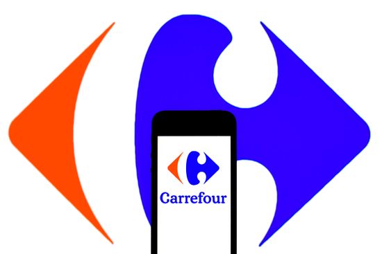 This Photo Illustration Carrefour Logo Seen Editorial Stock Photo ...
