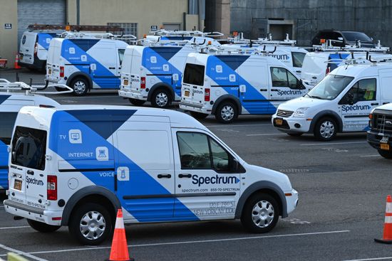Charter Communications Inc Spectrum Service Trucks Editorial Stock ...
