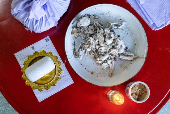 Remain Ashes Bones After Cremation Process Editorial Stock Photo ...