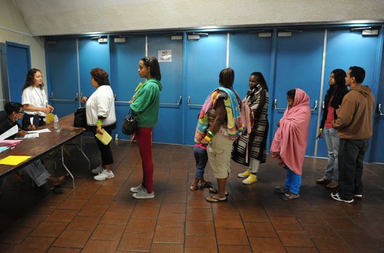 Patients Wait Line Receive Medical Treatment Editorial Stock Photo ...