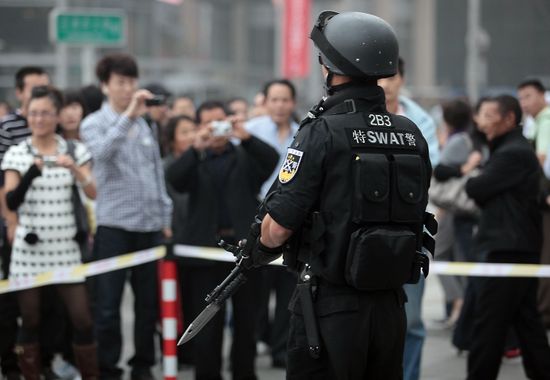 Chinese Swat Team Bayoneted Automatic Rifles Editorial Stock Photo ...