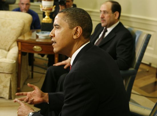 Us President Barack Obama L Iraqi Editorial Stock Photo - Stock Image ...