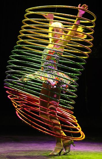 Russian Performer Spins Hoops Around Her Editorial Stock Photo - Stock ...