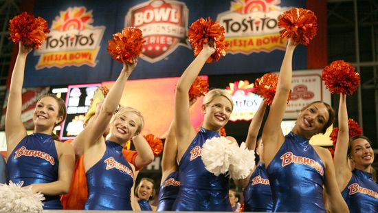 Boise State Cheerleaders Get Ready Celebrate Editorial Stock Photo ...