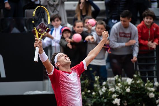 Marco Cecchinato Ita Celebrates Victory Against Editorial Stock Photo ...