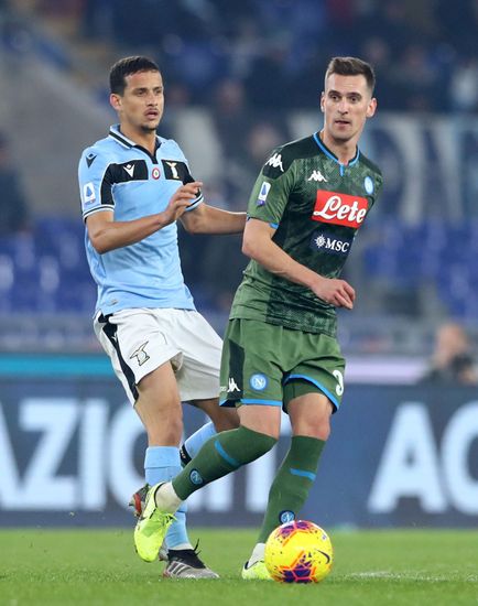 Luiz Felipe Lazio Arkadiusz Milik Napoli Editorial Stock Photo - Stock ...