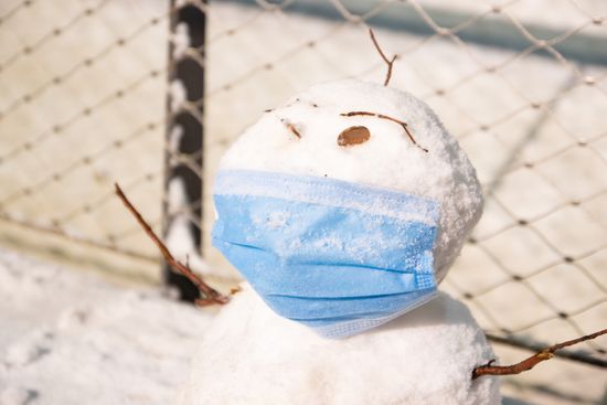 Covid19 Compliant Snowman Medical Facemask Seen Editorial Stock Photo ...