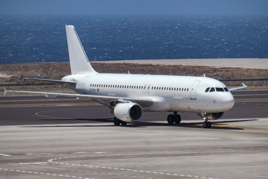 Blanked White Airbus A320 Airplane Without Editorial Stock Photo ...