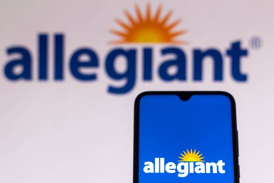 This Photo Illustration Allegiant Air Logo Editorial Stock Photo ...