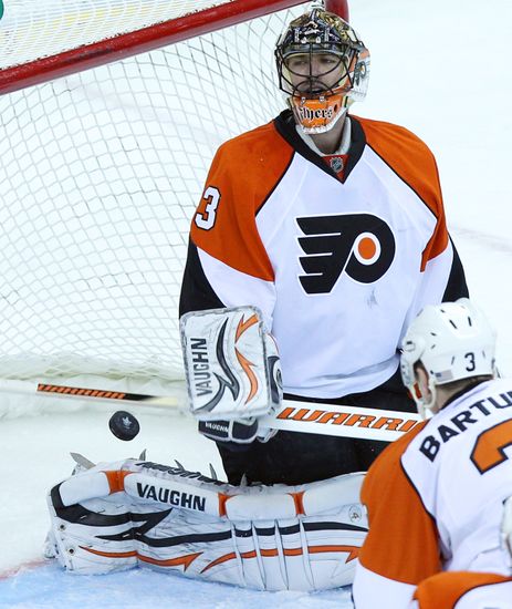 Philadelphia Flyers Brian Boucher Reacts After Editorial Stock Photo ...