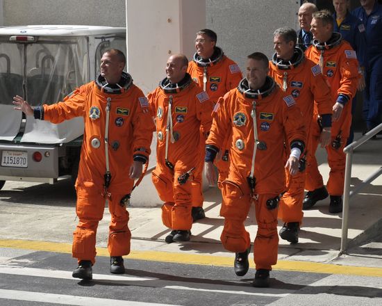 Six Member Crew Nasas Space Shuttle Editorial Stock Photo - Stock Image ...
