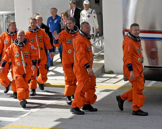 Six Member Crew Nasas Space Shuttle Editorial Stock Photo - Stock Image ...