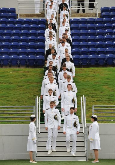 Navy Midshipmen Walk Procession Entering Us Editorial Stock Photo ...