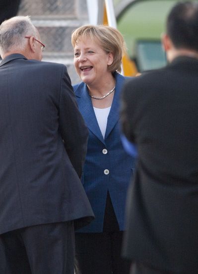 German Chancellor Angela Merkel Arrives Toronto Editorial Stock Photo ...