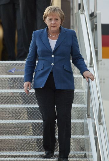 German Chancellor Angela Merkel Arrives Toronto Editorial Stock Photo ...