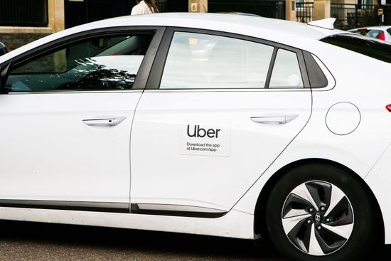 Uber Car Seen Parked On Street Editorial Stock Photo - Stock Image ...