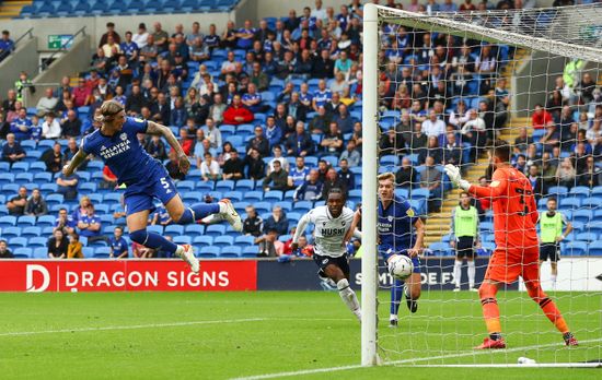 Aden Flint Cardiff City Scores Goal Editorial Stock Photo - Stock Image ...