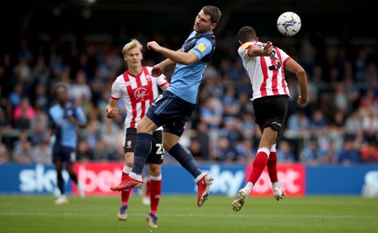 Sam Vokes Wycombe Wanderers Leaps Ball Editorial Stock Photo - Stock ...