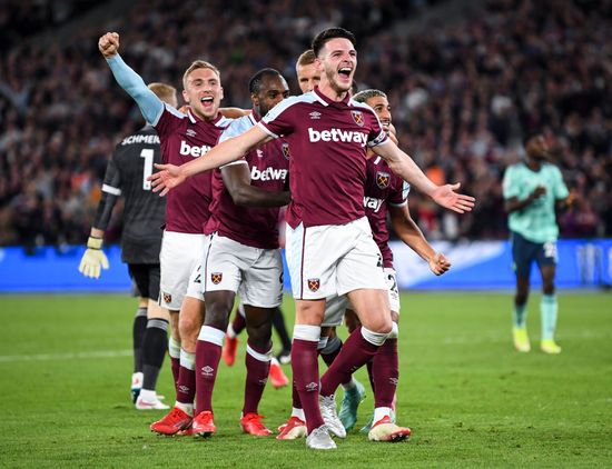 Benrahma West Ham United Scores Celebrates Editorial Stock Photo ...