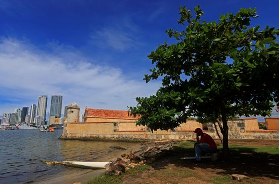 Exterior View One Side Historic Fort Editorial Stock Photo - Stock ...