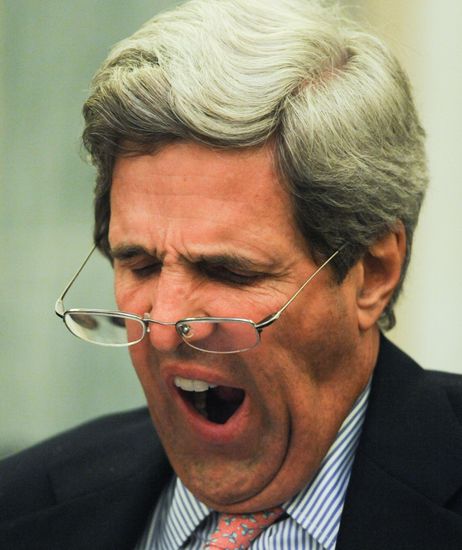 Sen John Kerry Dma Yawns During Editorial Stock Photo - Stock Image ...
