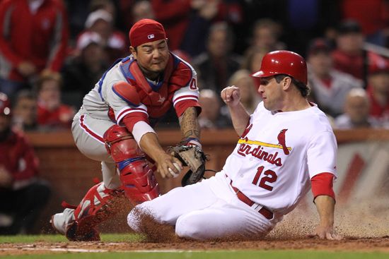 St Louis Cardinals Lance Berkman Slides Editorial Stock Photo - Stock ...