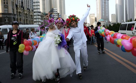 Groom Wang Yuqing Bride Fu Li Editorial Stock Photo - Stock Image ...