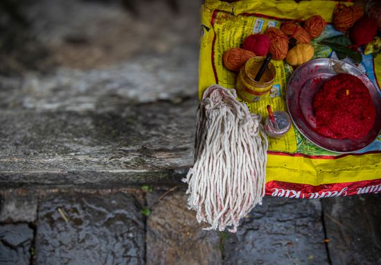 Colorful Sacred Threads Called Janai Displayed Editorial Stock Photo ...
