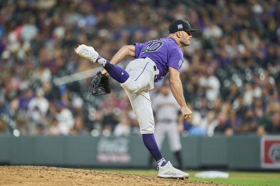 Colorado Pitcher Tyler Kinley 40 Throws Editorial Stock Photo - Stock ...