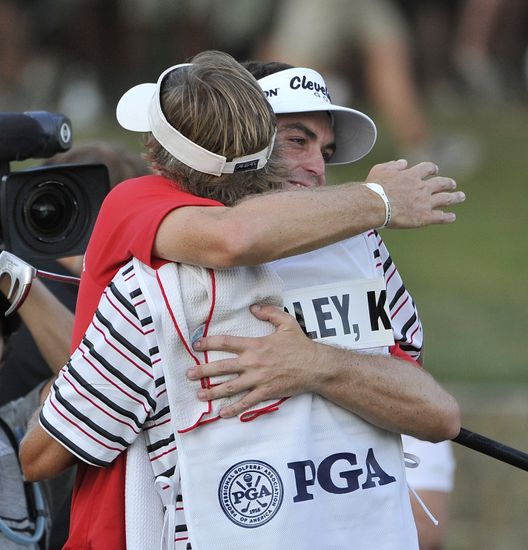 Keegan Bradley R Hugs His Caddie Editorial Stock Photo - Stock Image ...