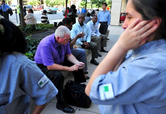 People Wait Outside Office Building Washington Editorial Stock Photo ...