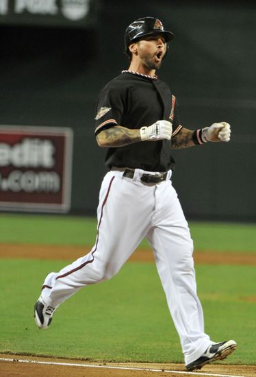 Arizona Diamondbacks Ryan Roberts Shows His Editorial Stock Photo ...