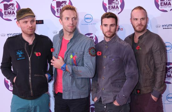 Coldplay Arrives On Red Carpet Mtv Editorial Stock Photo - Stock Image ...