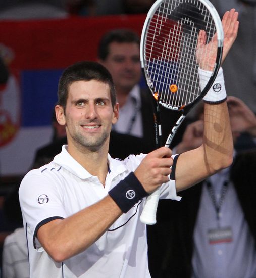 Serbian Novak Djokovic Acknowledges Crowd After Editorial Stock Photo ...