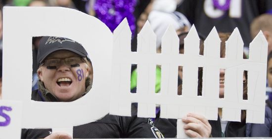 Baltimore Fan Dan Devine Shows Off Editorial Stock Photo - Stock Image ...
