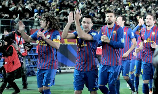 Xavic Fc Barcelona Teammates Parade During Editorial Stock Photo ...