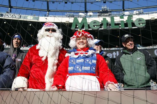 Football Fans Dressed Mr Mrs Santa Editorial Stock Photo - Stock Image ...