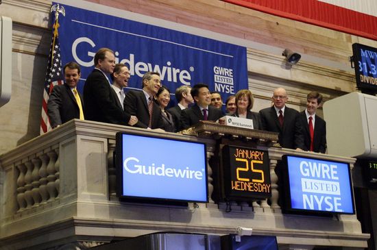 Employees Guidewire Software Ring Opening Bell Editorial Stock Photo ...