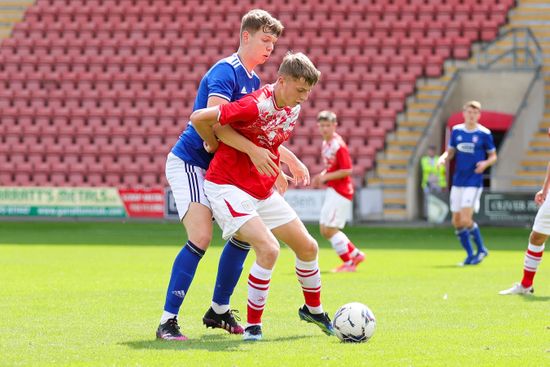 Crewe Alexandra Midfielder Charlie Finney Holds Editorial Stock Photo ...