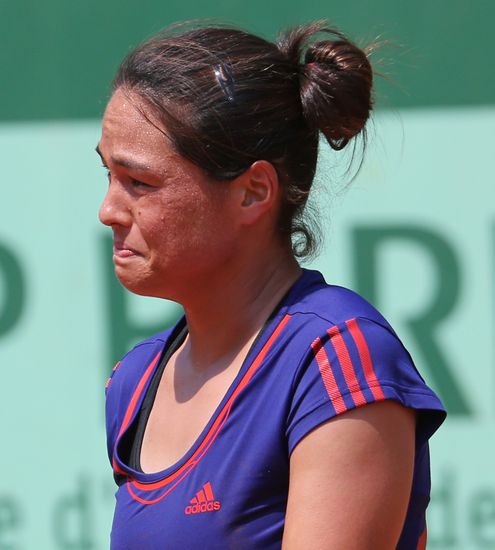 American Jamie Hampton Reacts After Retiring Editorial Stock Photo ...