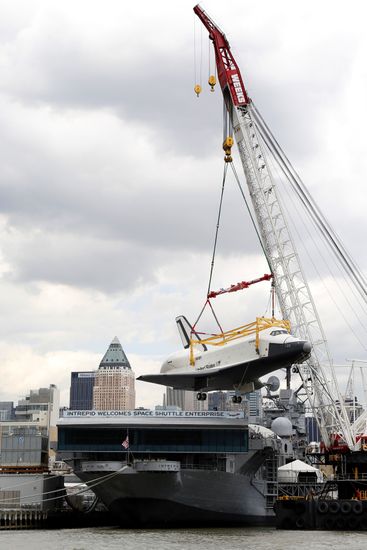 Space Shuttle Enterprise Lifted Barge By Editorial Stock Photo - Stock ...