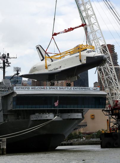 Space Shuttle Enterprise Lifted Barge By Editorial Stock Photo - Stock ...