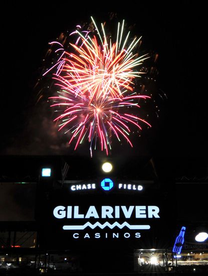 Fireworks Explode Over Chase Field After Editorial Stock Photo - Stock ...