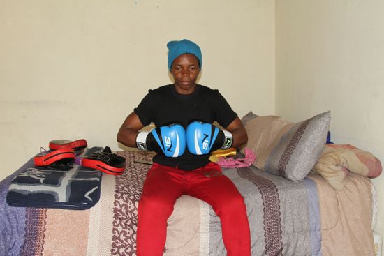 Revai Madondo Wearing Boxing Gloves Seen Editorial Stock Photo - Stock Image | Shutterstock