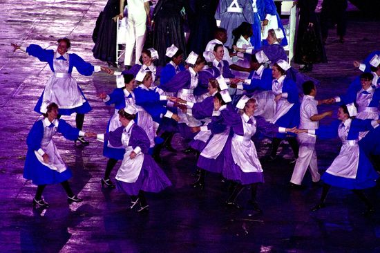 Performers Dressed Nurses Dance Celebration British Editorial Stock ...